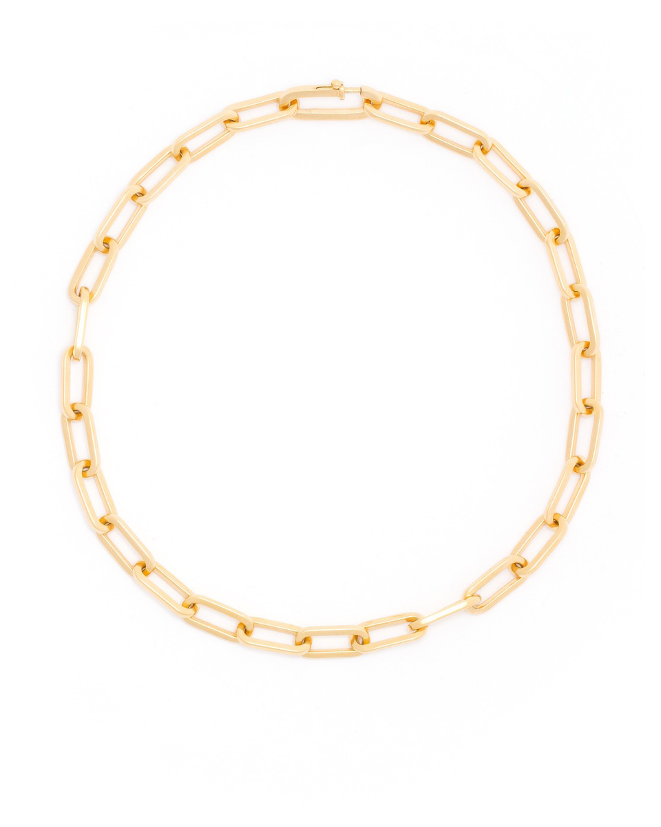 Roma 18k Gold Vermeil Heavy Paperclip Chain – La Daje
